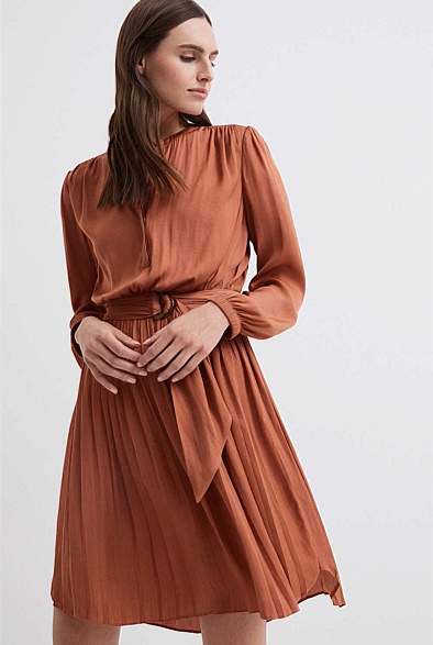 Rosewood Mini Half Placket Dress - Women's Workwear Dresses | Witchery