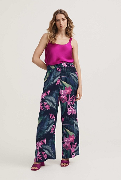 Berry Silk Satin Scoop Cami - Women's Camisoles | Witchery