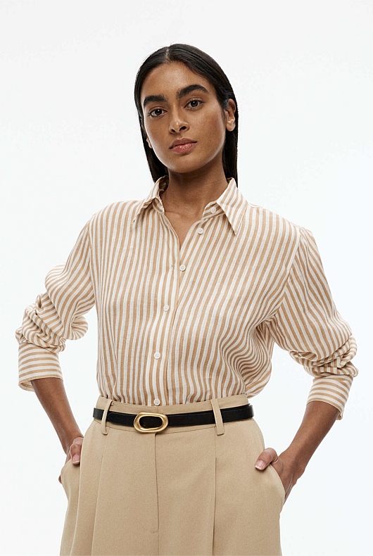 Barley French Linen Stripe Shirt - Women's Linen Shirts | Witchery