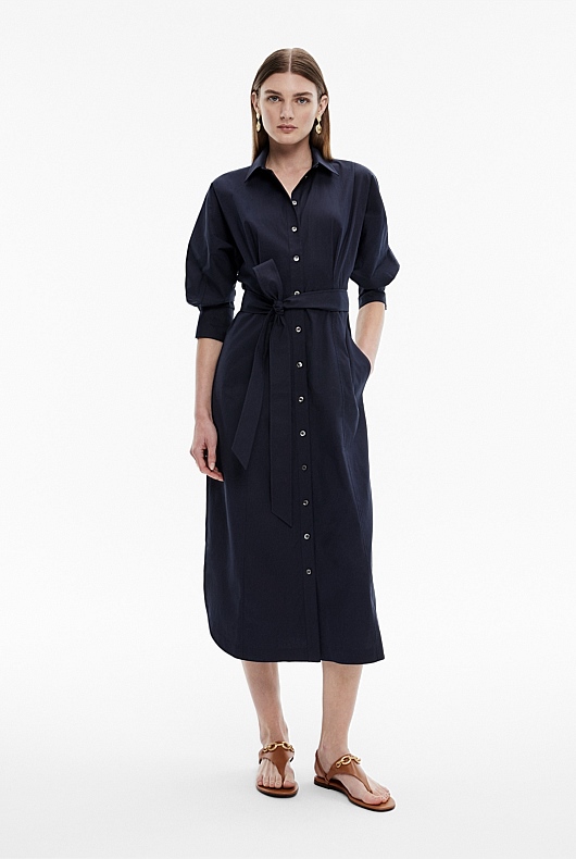 Blue Night Dolman Sleeve Dress - Women's A Line Dresses | Witchery