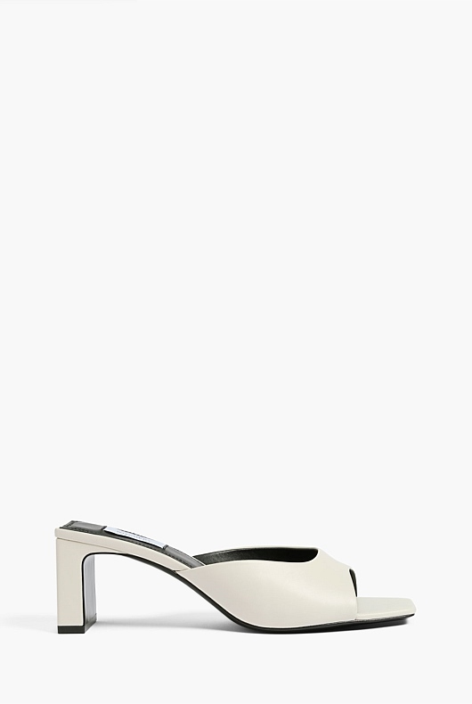 Antique White Ava Block Mule - Women's Heels | Witchery