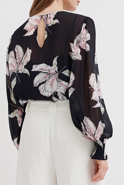 Pewter Pewter Print Blouse - Women's Natural Fibres | Witchery