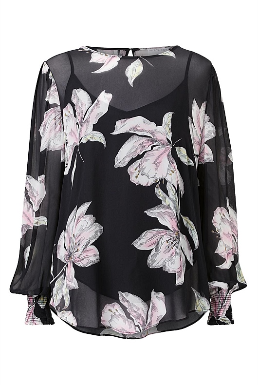 Pewter Pewter Print Blouse - Women's Natural Fibres | Witchery