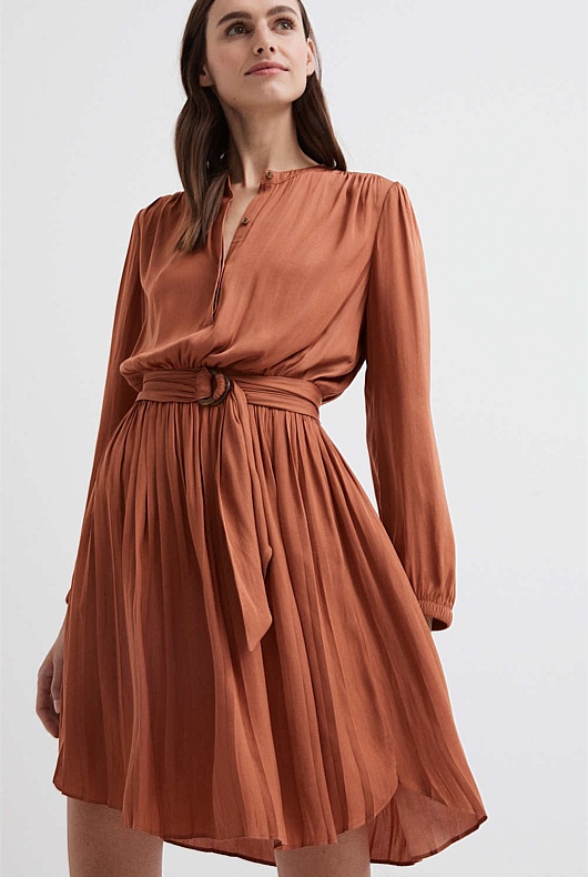 Rosewood Mini Half Placket Dress - Women's Workwear Dresses | Witchery