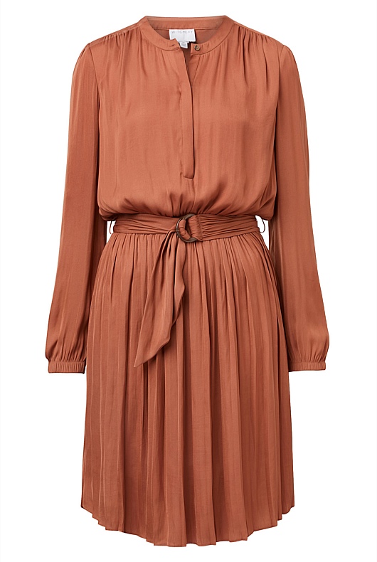 Rosewood Mini Half Placket Dress - Women's Workwear Dresses | Witchery