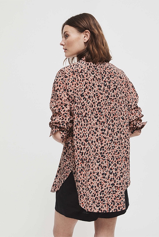 Phaedra Print Print Silk Shirt - Women's Long Sleeve Shirts | Witchery