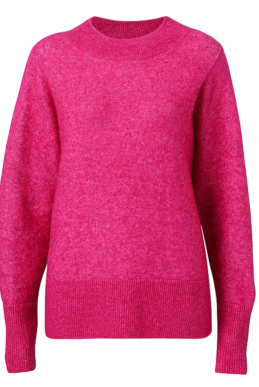 Raspberry Pink Crew Neck Lofty Knit - Women's Sweaters | Witchery