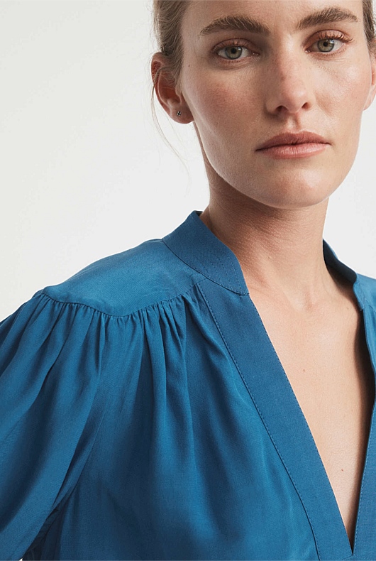 Surf Yoke Shoulder Blouse - Women's Long Sleeve Shirts | Witchery