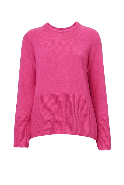 Fuchsia Crew Neck Slouch Knit - Women's Crew Neck Jumpers | Witchery