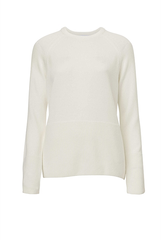 Winter White Crew Neck Slouch Knit - Women's Crew Neck Jumpers | Witchery