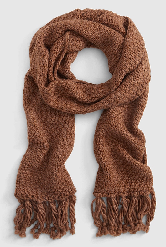 Toffee Textured Knit Scarf - Women's Scarves & Wraps | Witchery
