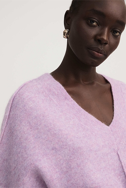 Lilac Dolman Lofty Knit - Women's Sweaters | Witchery