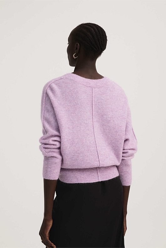 Lilac Dolman Lofty Knit - Women's Sweaters | Witchery