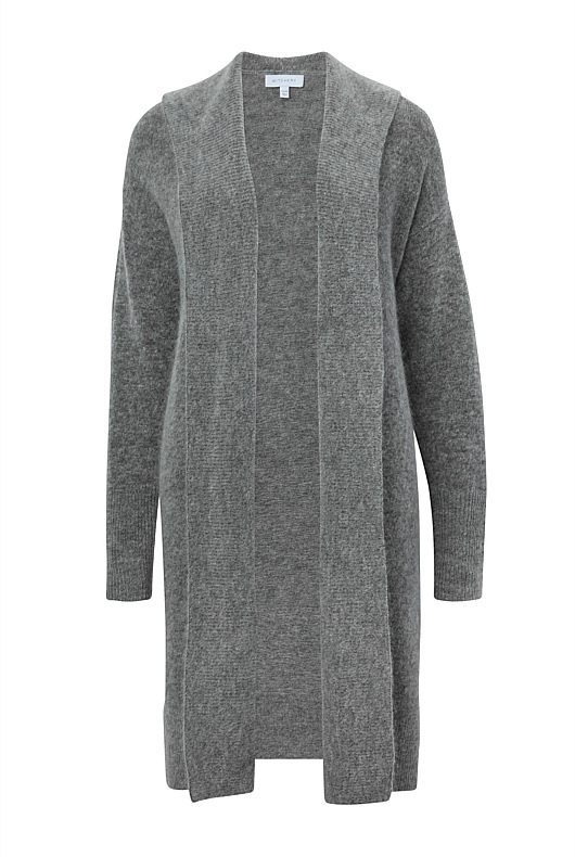 Mid Grey Marle Lofty Long Line Cardigan - Women's Cardigans | Witchery