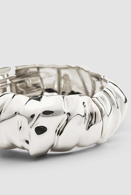 Silver Textured Metal Cuff - Women's Jewellery | Witchery