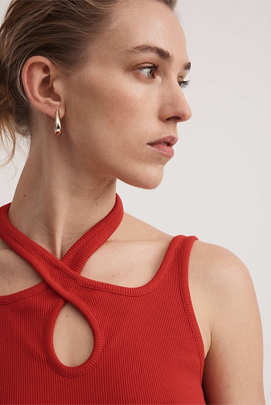 Tangelo Cotton Rib Strap Tank - Women's Camisoles | Witchery