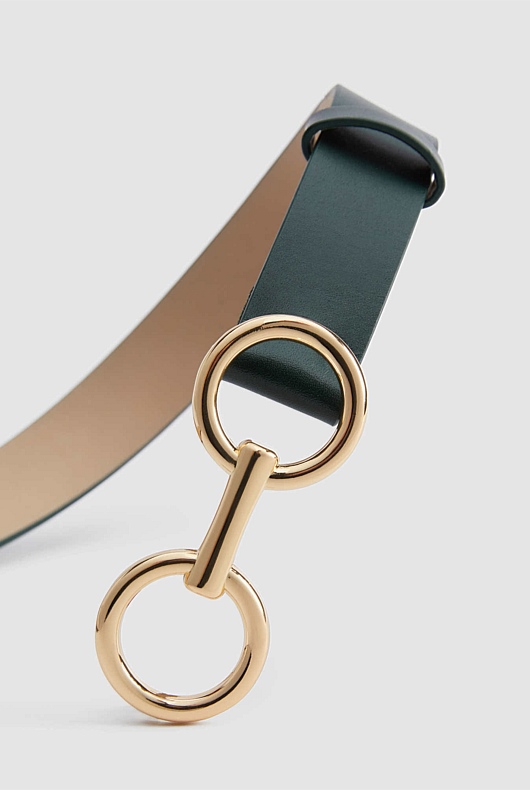 Teal Green Dakota Leather Belt - Women's Belts | Witchery