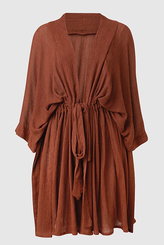 Burnt Red Crinkle Wrap Kaftan - Women's Accessories | Witchery