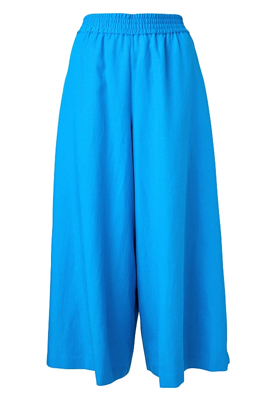 Cyan Linen Blend Wide Leg Pant - Women's Pants | Witchery