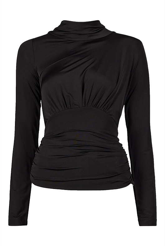 Black Jersey Cowl Back Top - Women's Evening Tops | Witchery