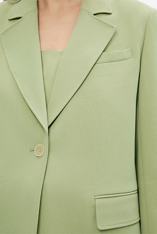 Pistachio Boxy Single-Breasted Blazer - Women's Blazers | Witchery