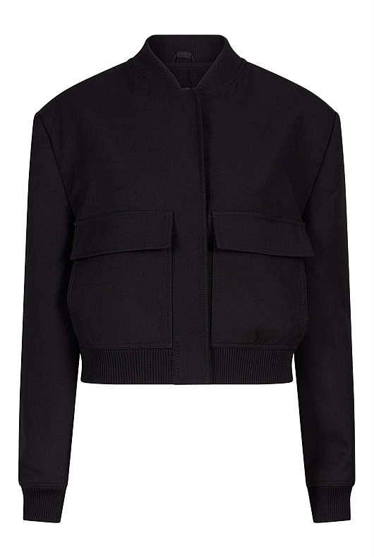 Black Structured Bomber - Women's Jackets | Witchery
