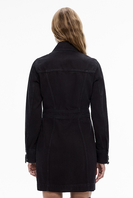 Washed Black Denim Utility Dress - Women's Black Dresses | Witchery