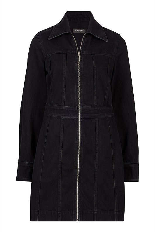 Washed Black Denim Utility Dress - Women's Black Dresses | Witchery