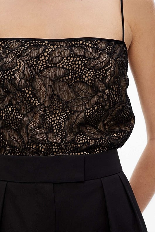 Black Lace Detail Camisole - Women's Camisoles | Witchery