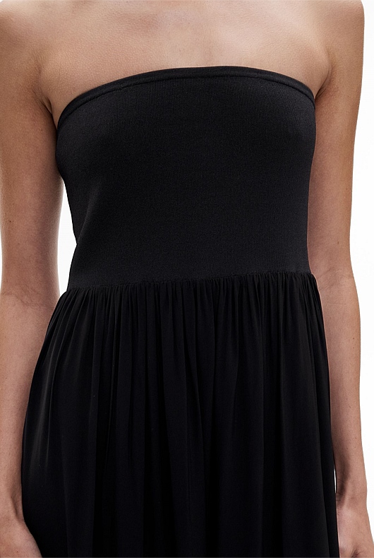 Black Strapless Bodice Dress - Women's Black Dresses | Witchery
