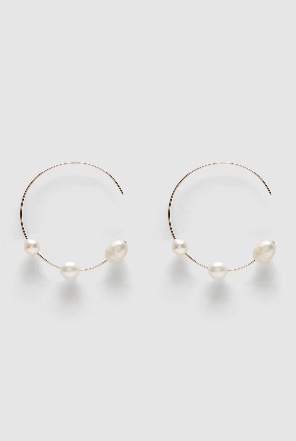 Soft Gold Multi Pearl Hoops - Women's Earrings | Witchery