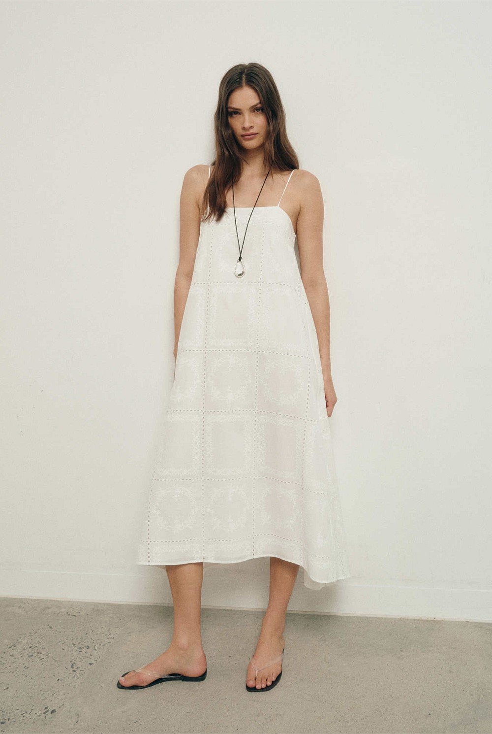 Fresh White Embroidered Dress - Women's Casual Dresses | Witchery