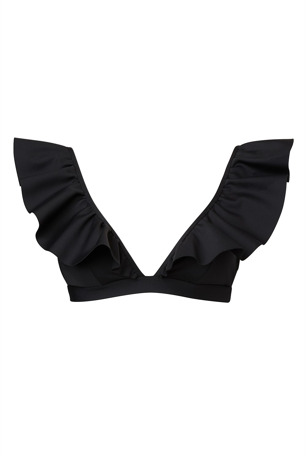 Black Ruffle Swim Top - Women's Clothing | Witchery