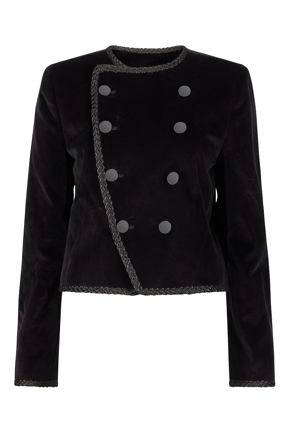 Black Cotton Velvet Jacket - Women's Jackets | Witchery