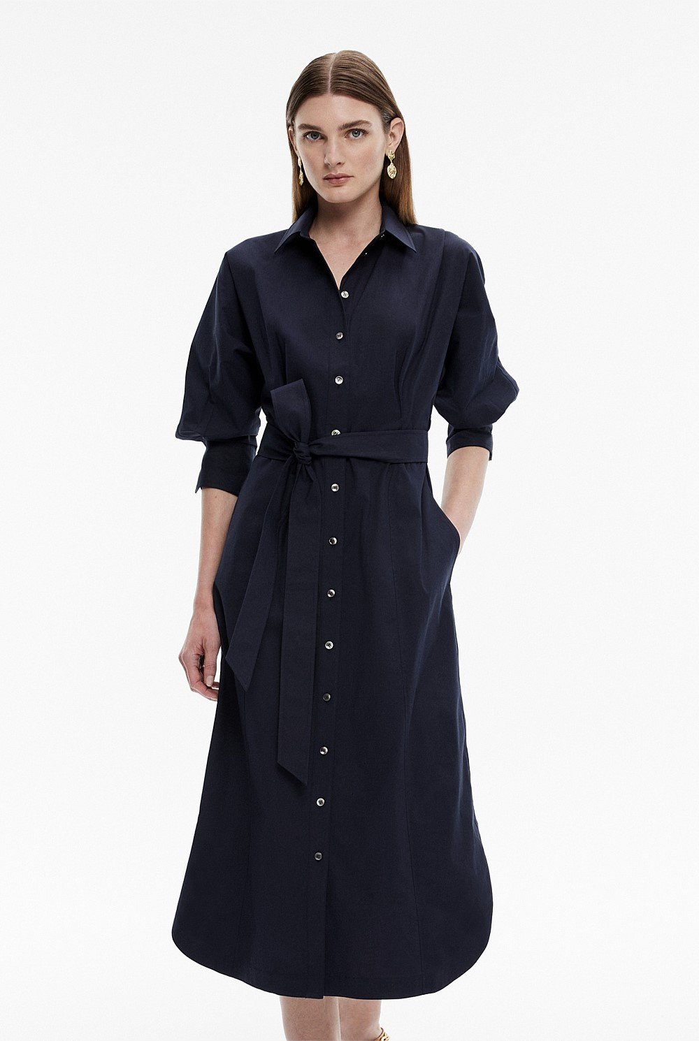 Blue Night Dolman Sleeve Dress - Women's A Line Dresses | Witchery