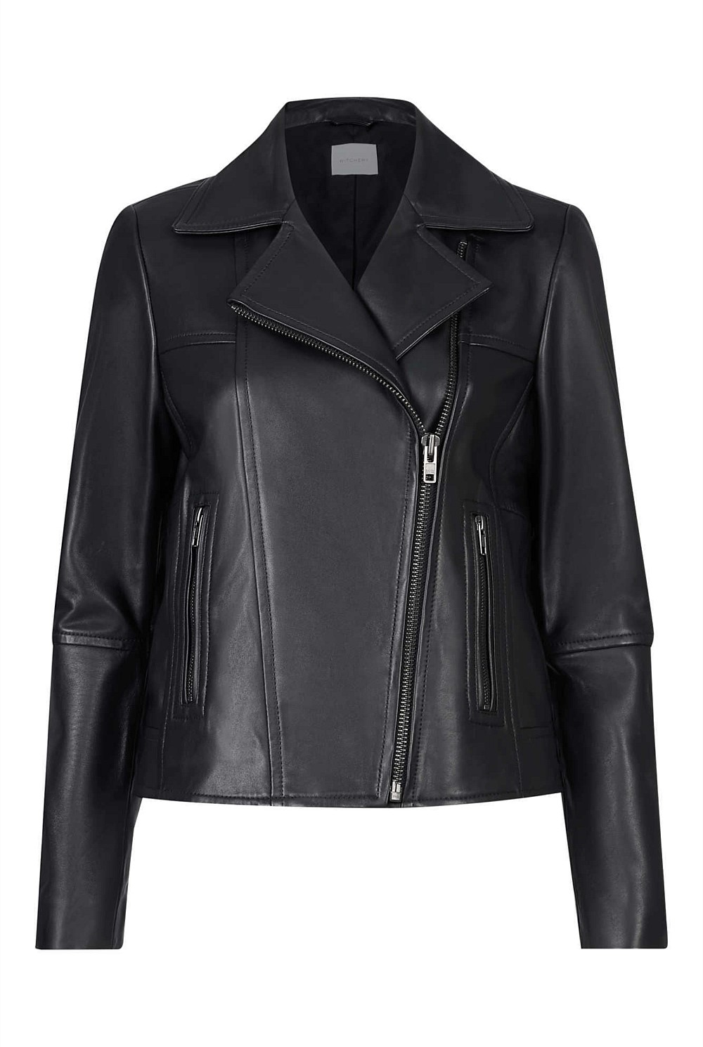Black Leather Biker Jacket - Women's Jackets | Witchery