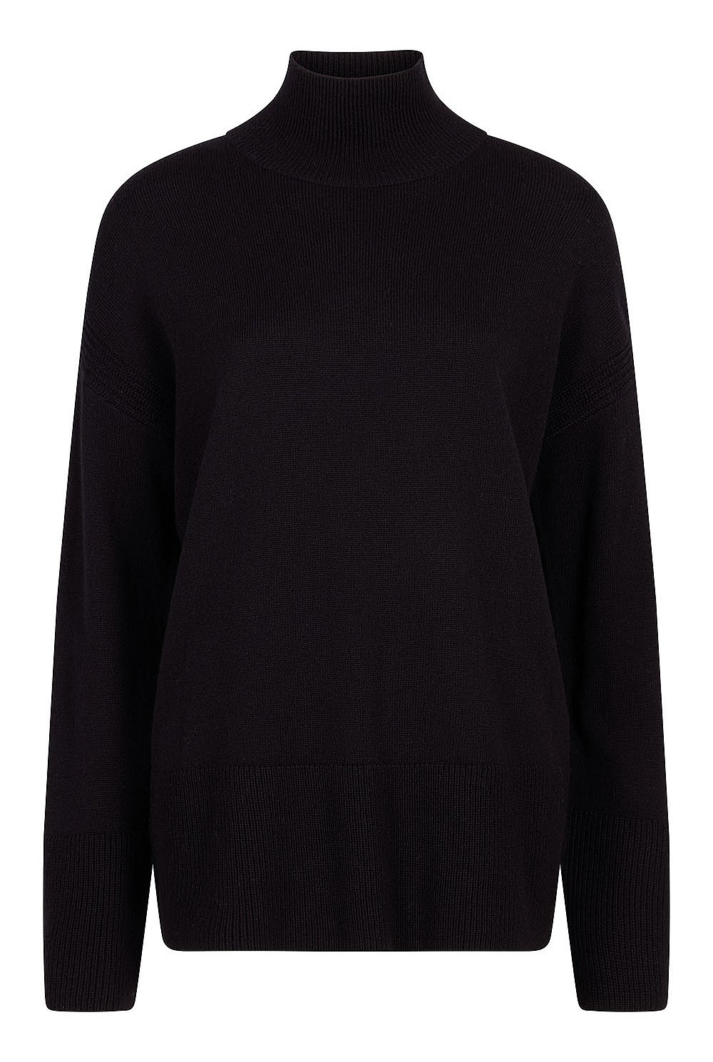 Black Wool High Neck Knit - Women's Turtleneck Jumpers | Witchery