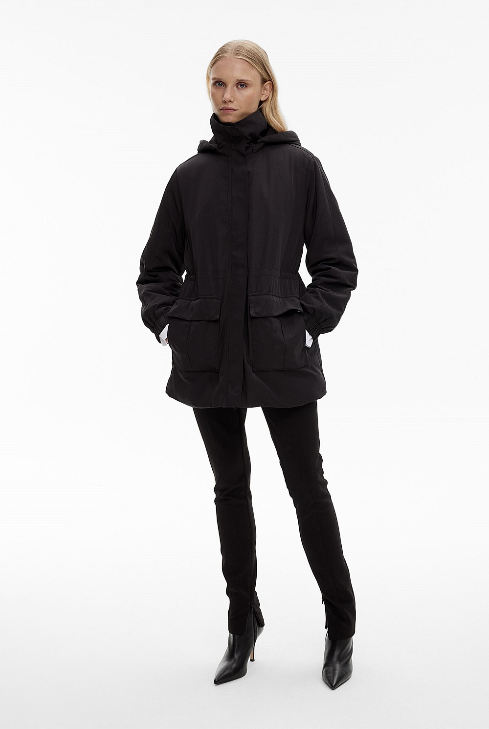 Black Cinched Anorak - Women's Jackets | Witchery