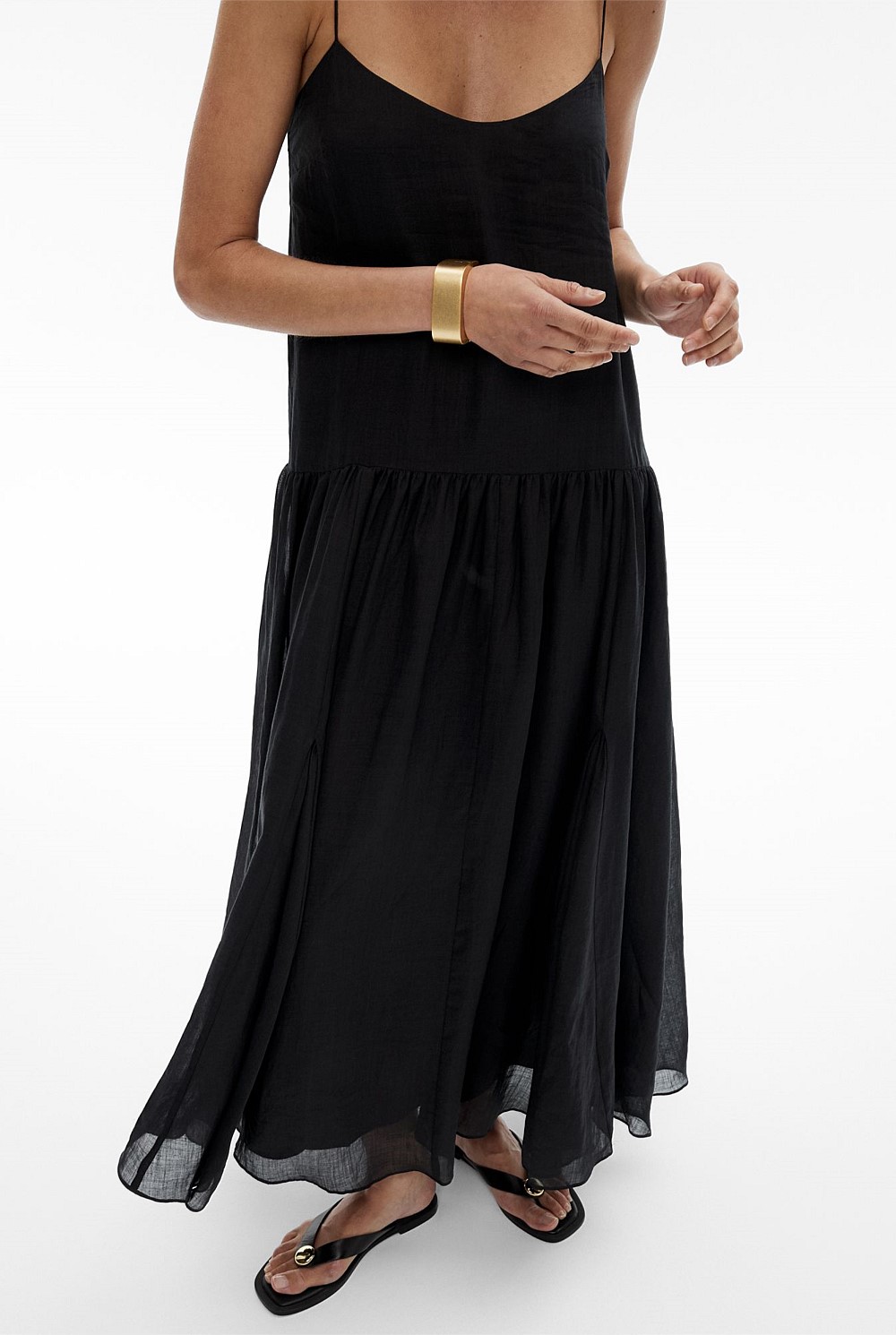 Black Fine Strap Maxi Dress - Women's Black Dresses | Witchery