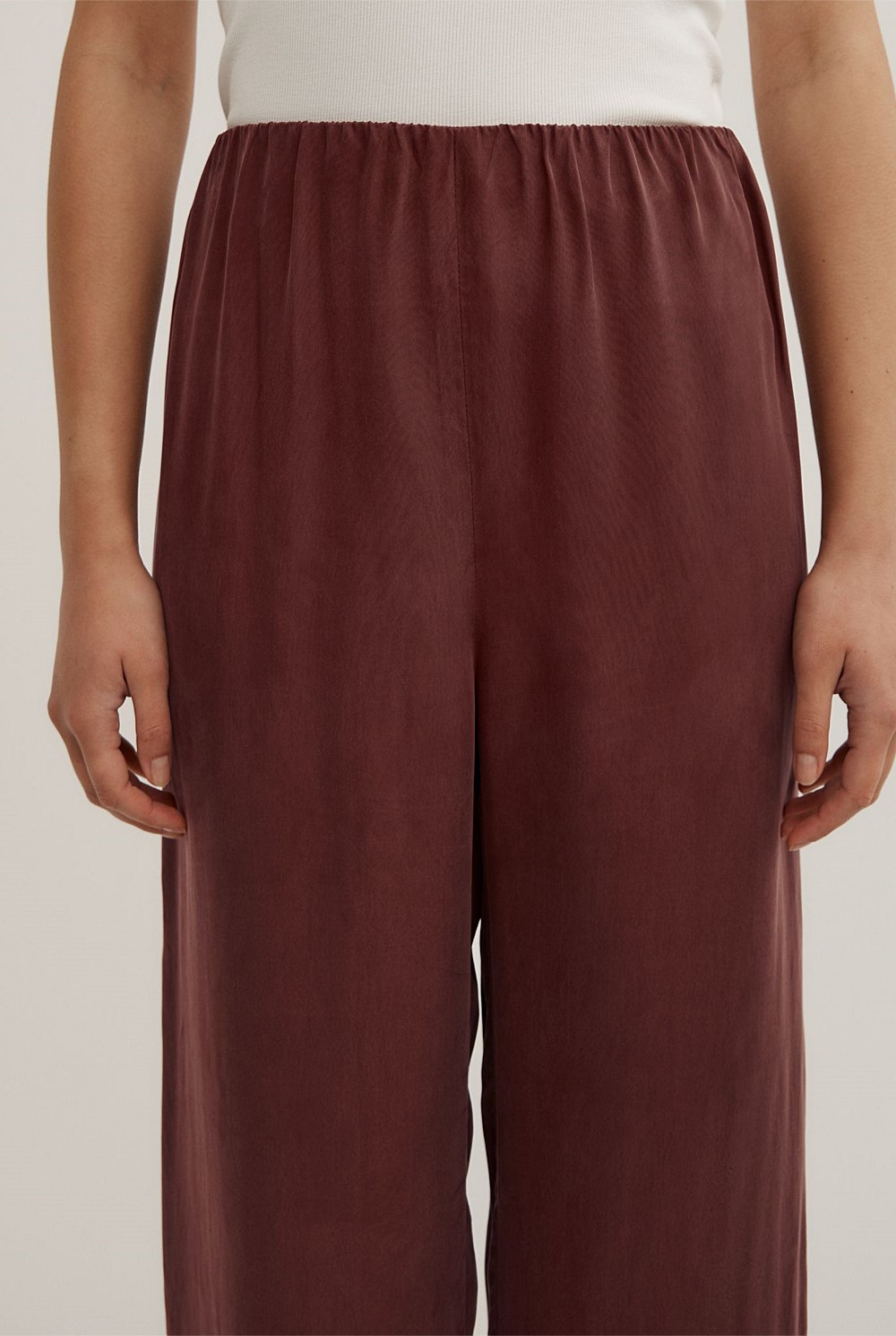 Rhubarb Pull On Cupro Pants - Women's Dress Pants | Witchery
