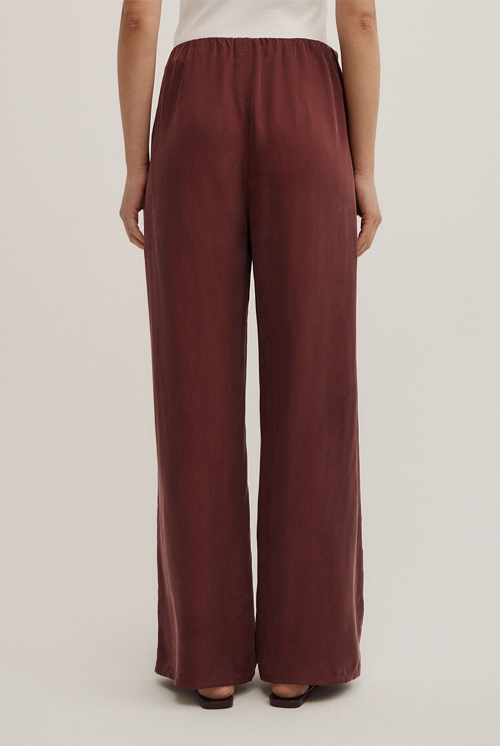 Rhubarb Pull On Cupro Pants - Women's Dress Pants | Witchery