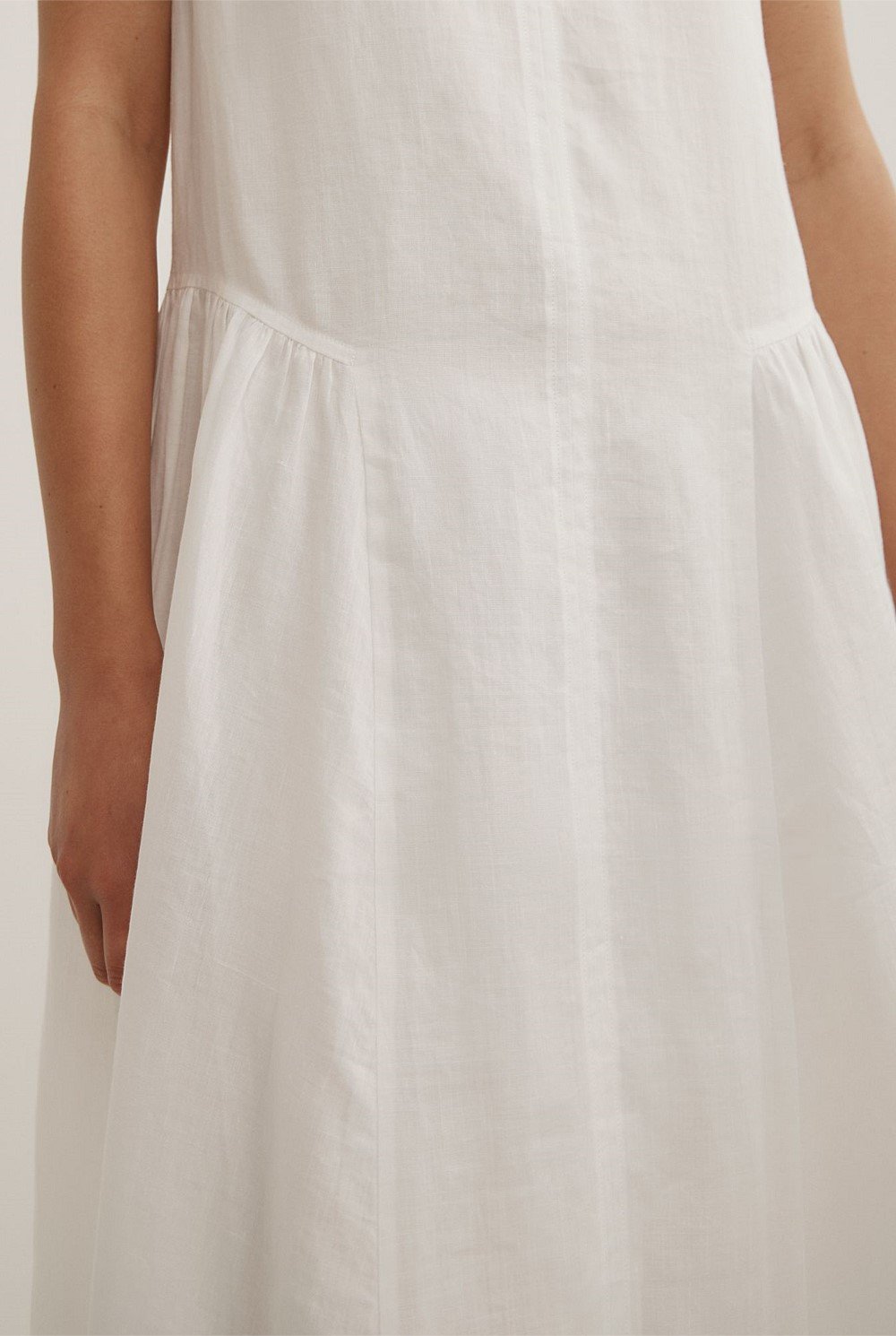 Fresh White Maxi Panel Gather Dress - Women's Casual Dresses | Witchery