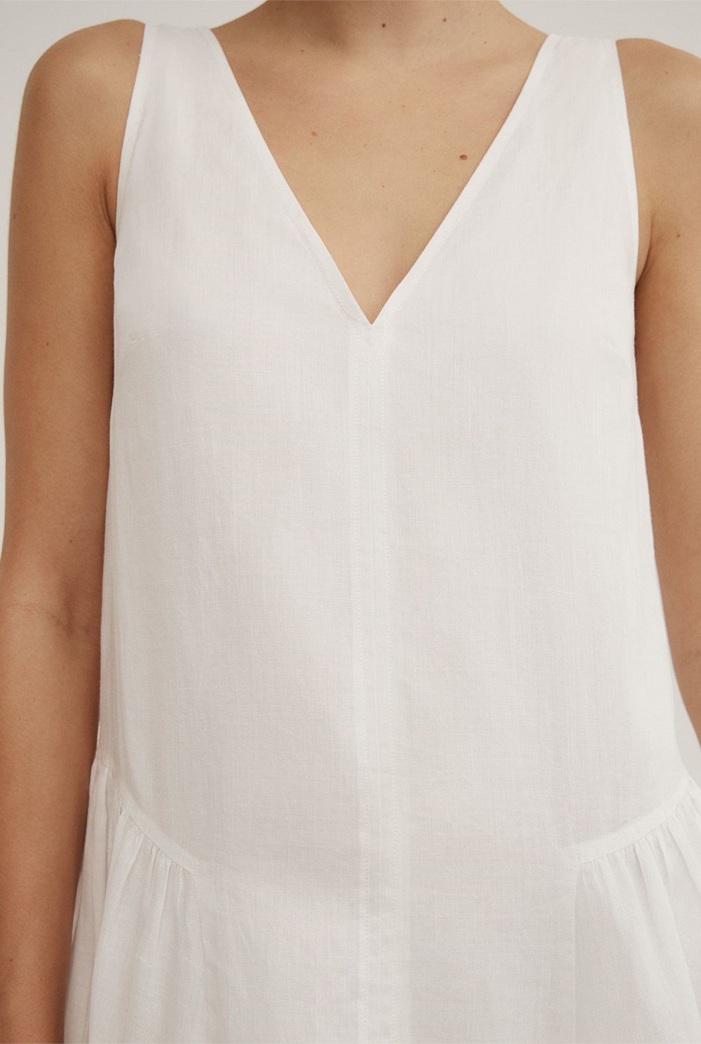 Fresh White Maxi Panel Gather Dress - Women's Casual Dresses | Witchery