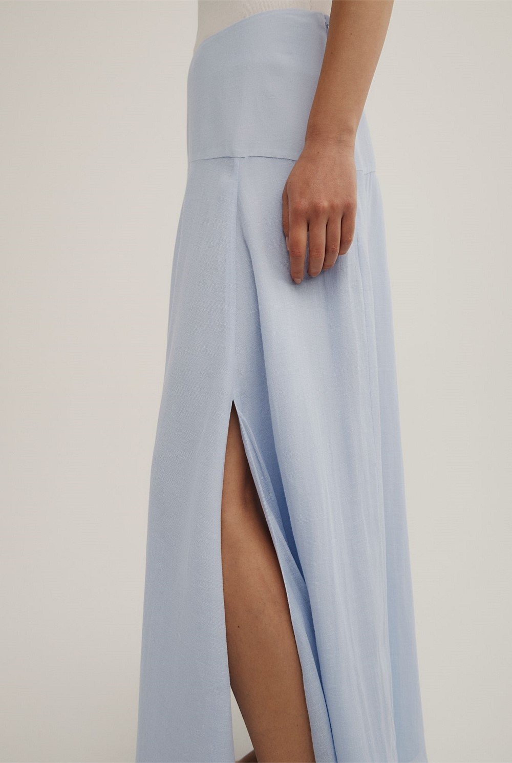 Blue Air Asymmetric Fluid Skirt - Women's Maxi Skirts | Witchery