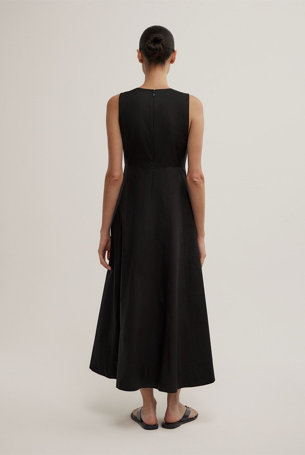 Black Scoop Neck Midi Dress - Women's Black Dresses | Witchery