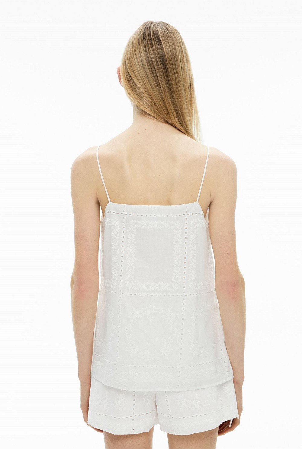 Fresh White Embroidered Tie Camisole - Women's Camisoles | Witchery