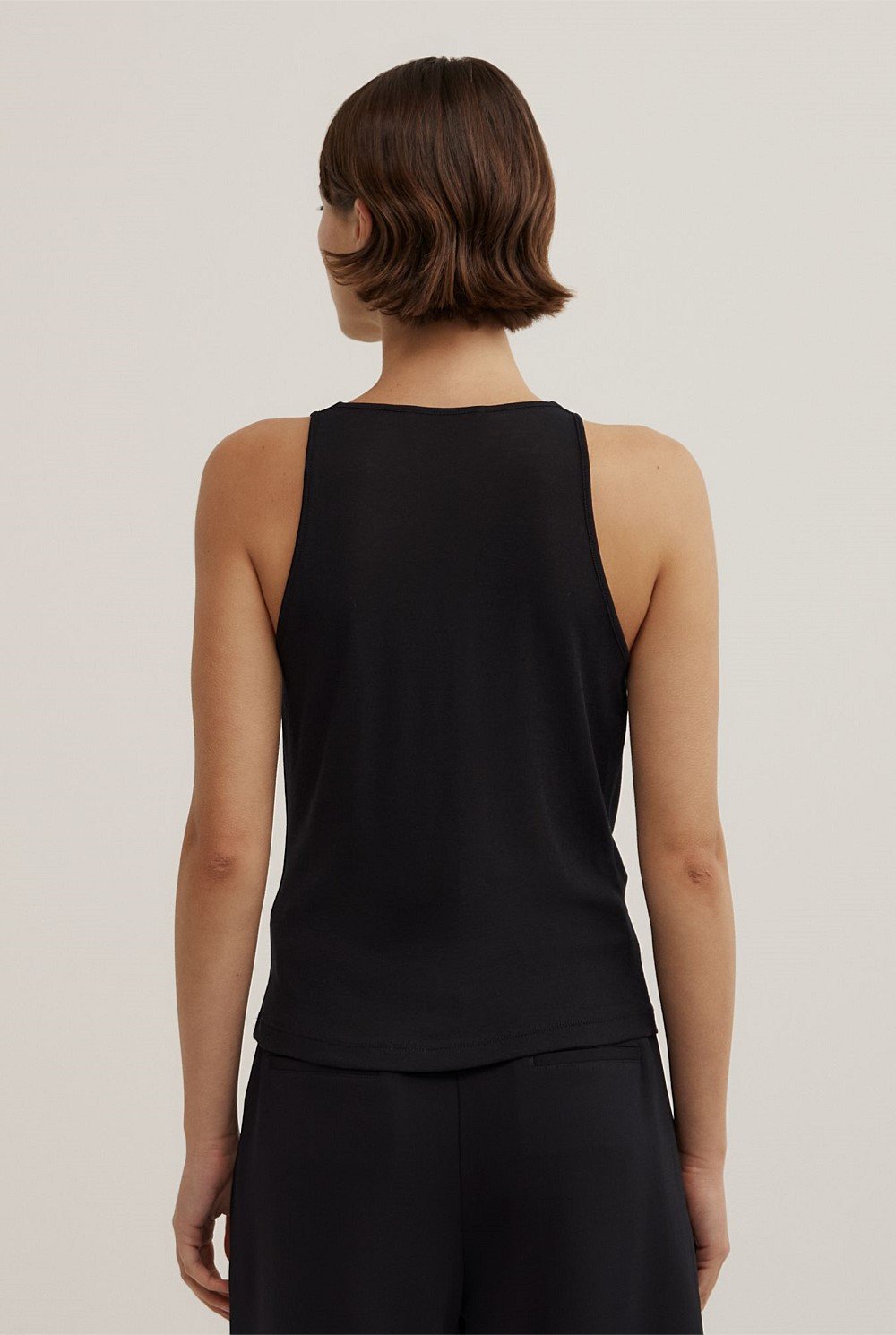 Black Cowl Neck Tank Top - Women's Evening Tops | Witchery